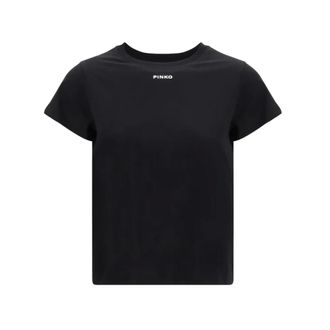 Pinko Pinko, Femme, Tops, Noir, Taille: 38 FR T-Shirt manica corta