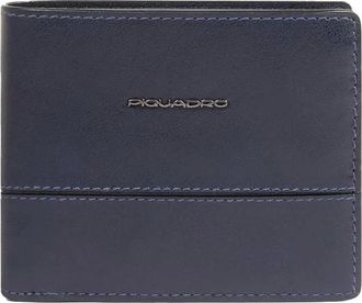 Piquadro Homme, Accessoires, Bleu, Taille: ONE Size Portefeuille homme en cuir avec porte-CNI, porte-monnaie, porte-cartes de crédit et protection Rfid