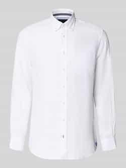 Christian Berg Slim Fit Leinenhemd mit Brusttasche