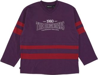 The Hundreds Homme, Tops, Violet, Taille: L Lightweight Hockey Tracksuit SweaT-shirt