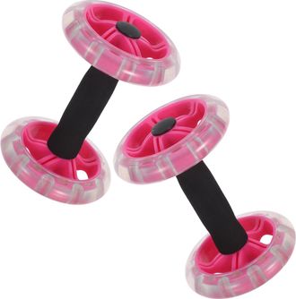 BESTONZON 2 Stück Doppeltes Ab roller Bauchtraining Stabiler Fitness rollenrad Core Trainer Effektives Trainingsgerät zur Taillenformung und Muskelaufbau für Zu