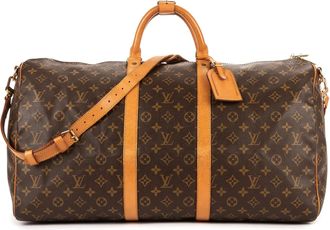 Louis Vuitton Crossbody Bags - Keepall Bandouliere 55 - Gr. unisize - in Braun - f&uuml;r Damen