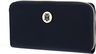 Tommy Hilfiger Porte-Monnaie Femme Poppy TH Sust Large Grand Mod&egrave;le, Bleu (Desert Sky), Taille Unique