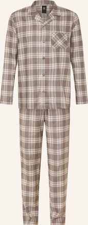 CALIDA Calida Schlafanzug Relax Flannel Mood Aus Flanell braun