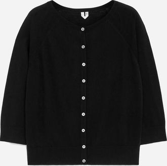 Arket Strickjacke Aus Merinowolle -Schwarz