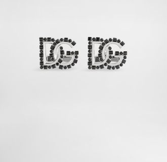 Dolce & Gabbana Manschettenkn&ouml;pfe Mit Dg-logo Und Strass - Mann Bijoux Silber Metall Onesize