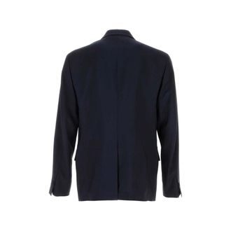Fendi Wool Single-Breasted Blazer - Blue