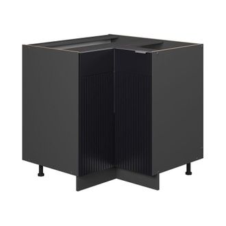 Vicco Küchenschränke Fame-Line, Schwarz gestreift, 80.5 cm ohne Arbeitsplatte