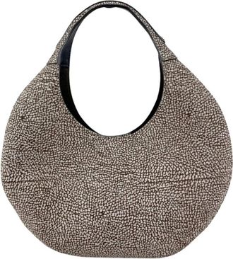 Borbonese Femme, Sacs, Brun, Taille: ONE Size Full Moon Hobo M