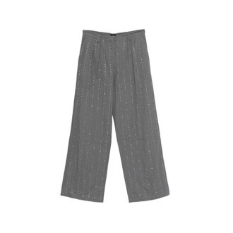 Pinko Pinko, Femme, Pantalons, Gris, Taille: 38 FR Pantalon Large Orn&eacute;