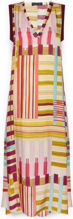 Elena Miro Femme, Robes, Multicolore, Taille: 56 FR Longue robe satin&eacute;e imprim&eacute;e