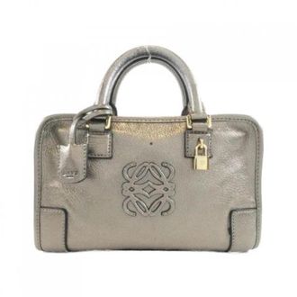 Loewe Pre-owned Amazona Ziegenleder Handtasche - - Pre-owned - Damen - Grau - ONE SIZE