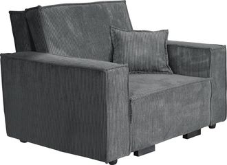 Mirjan24 Sofa Viva Star Cord I mit Schlaffunktion, einsitzer Polstersofa mit Bettkasten, Schlafsofa, Bettsofa inkl. Kissen, Wohnlandschaft, Farbauswahl (Poso 2