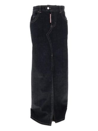 Dsquared2 jupe en jean à coupe mi-longue - Bleu