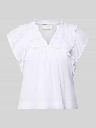 Neo Noir Bluse mit Volants Modell Jayla