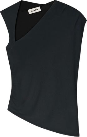 &Aacute;eron Samantha asymmetric cut-out top - Schwarz