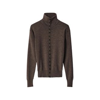 Christophe Lemaire Buttoned Wool Cardigan - Brown