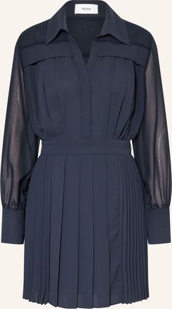 Reiss Reiss Kleid Giselle Mit Plissees blau