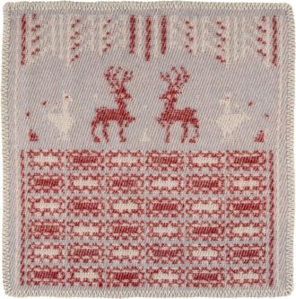 &Ouml;jbro Vantfabrik Sk&aring;ne Michael gewebte Sitzkissen Sitzunterlage Wolle faltbar 43x43 cm Sitzmatte Schafwolle Folklore Sitzpolster Sitzauflage Indoor Outdoor Auto rot gr