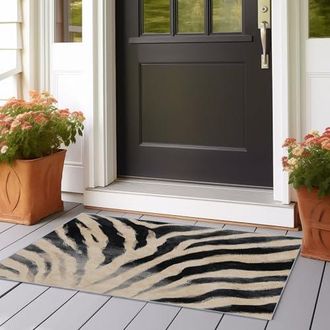 Generic Tapis Couloir Long Rayures z&eacute;br&eacute;es, imprim&eacute;s animaliers, Rayures Tapis Cuisine Devant Evier Antid&eacute;rapant Absorbant Tapis Int&eacute;rieur Entr&eacute;e Long 60x240 