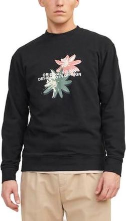 Jack & Jones Jortampa Branding Sweat à col Rond Maillot de survêtement, Noir, M Homme