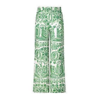 Stella Forest Blumige Weite Hose - - Trousers - Damen - Gr&uuml;n - XS