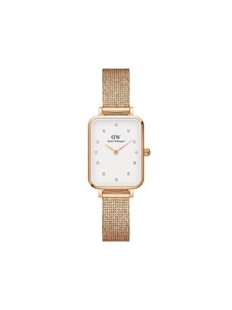 Daniel Wellington Quadro Pressed Melrose Lumine Armbanduhr 26mm - Weiß