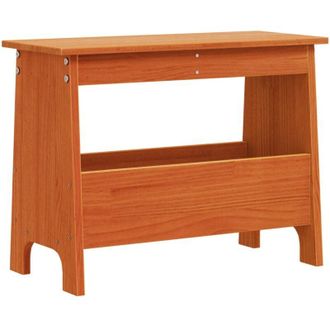 vidaXL Flurbank Wachsbraun 60x28x45 cm Massivholz Kiefer Vidaxl