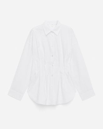 Arket Bluse Mit Falten -Wei&szlig;