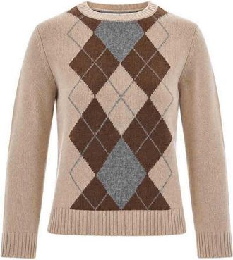 Max Mara Rundhalspullover - Creme
