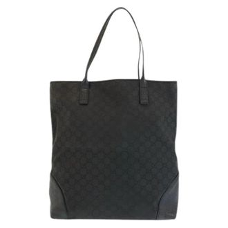Gucci Pre-owned Schwarze GG Canvas Leder Tote Bag - - Pre-owned - Damen - Schwarzk - ONE SIZE