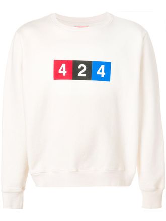 424 Sweatshirt mit Logo-Print - Nude