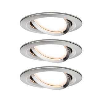 Paulmann 92959 SmartHome Zigbee Einbauleuchten-Set LED Coin Nova Plus 3x6,5W dimmbar Eisen gebürstet
