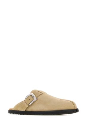 Maison Margiela Mens Beige Suede Tabi Daily Slippers Palekhaki Sandali Sandal