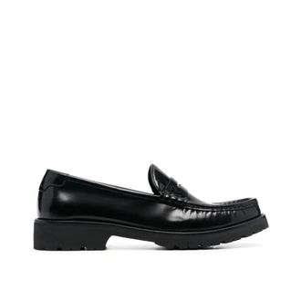 Saint Laurent Loafer - Oxford Leather Loafers - Gr. 41 (EU) - in Schwarz - für Damen