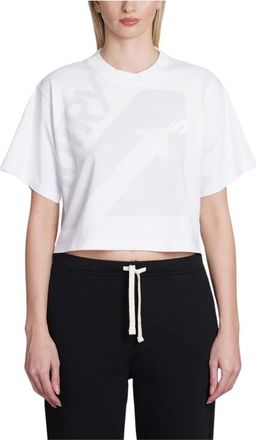 Autry T-shirt en coton avec imprim&eacute; graphique - Femme - Tops - Blanc - Taille: 40 FR