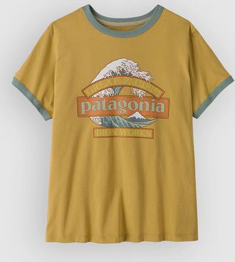 Patagonia Great Waves Ringer T-Shirt lynx tan