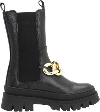 Yellow Femme, Chaussures, Noir, Taille: 38 EU Bottines Chelsea classiques avec inserts latéraux
