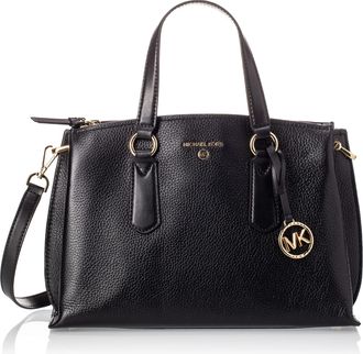 Michael Kors Damen Md Satchel Handtasche, Black