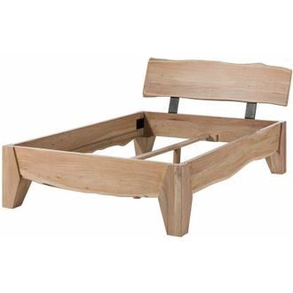 Massivmoebel24 Bett Akazie 140x200 Akazie natur lackiert pure acacia 312