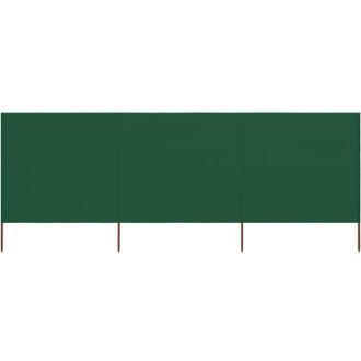 vidaXL Paravent 3 panneaux Tissu 400 x 160 cm Vert vidaXL