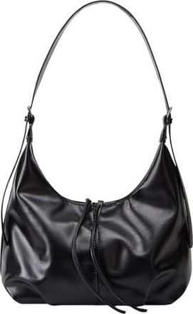 Generic Sac &agrave; bandouli&egrave;re en cuir PU pour femmes, avec fermeture &eacute;clair, pour les sorties et les d&eacute;placements domicile-travail (noir) (noir)