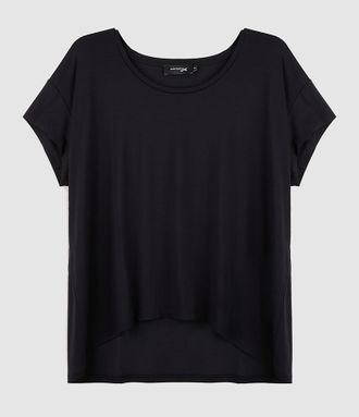 Jeanne Vouland Tee-shirt Bach Col Rond Lyocell Noir