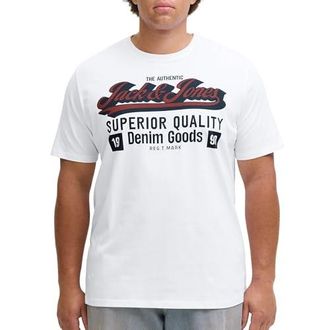 Jack & Jones Jjelogo T-Shirt SS Oneck 2 col Aw25 Noos Pls - Grande Taille, Cloud Dancer, 5XL