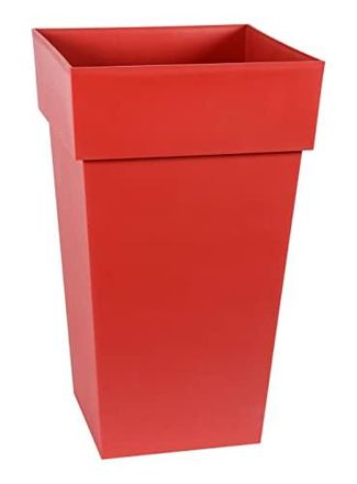 Eda Pot de Fleur Carré Haut Toscane - Volume 62 L - 39 x 39 x H.65 cm