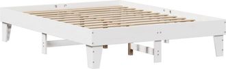vidaXL Cadre de lit sans matelas blanc 160x200 cm bois de pin massif vidaXL