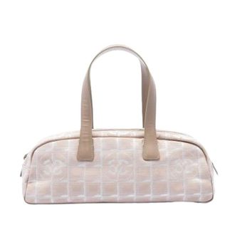 Chanel Sac &agrave; main vintage en nylon pr&eacute;-poss&eacute;d&eacute; - Femme - Pre-owned - Beige - Taille: ONE Size