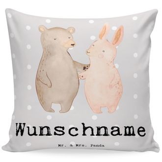Mr. & Mrs. Panda Kopfkissen Hase Bester Kumpel der Welt - Personalisierte Geschenke, Bro, Buddy, Name, Wunschname, Geschenkidee, Kollege, Personalisiert, Best Friends,