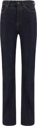 Saint Laurent 90s Jeans mit Logo-Patch - Blau