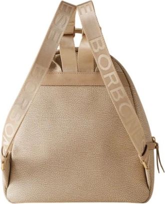Borbonese Femme, Sacs, Beige, Taille: ONE Size Gemini Medium Backpack